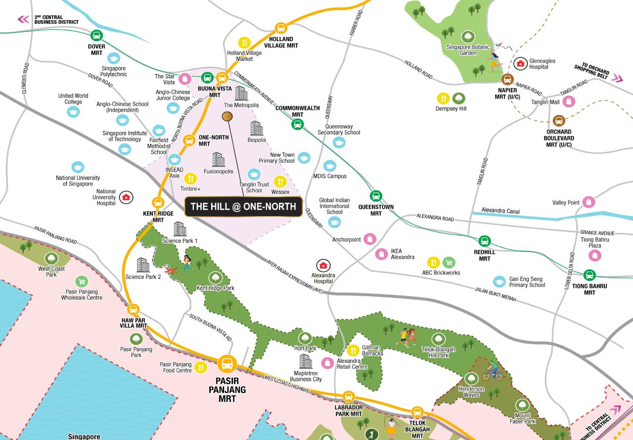 The Hill @One North: 4mins walk to 2 MRT | Get Viewing