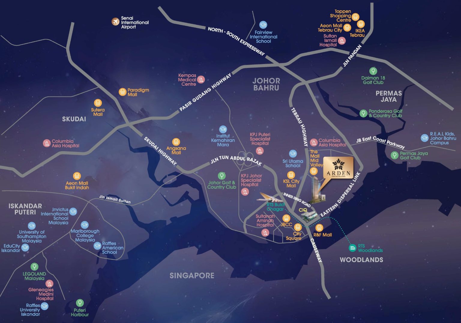 Arden @ One Bukit Senyum JBCC: Luxury Residences & RTS/CIQ